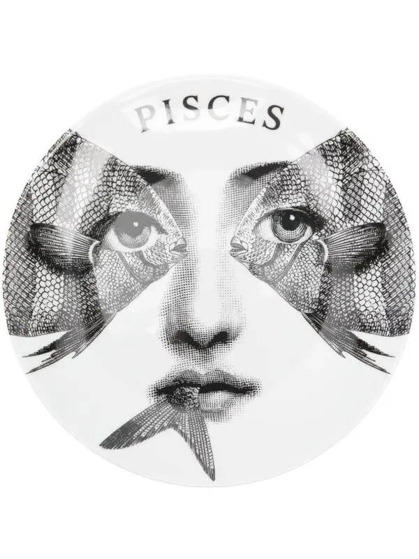 FORNASETTI Tema E Variazioni N.359 Pisces Wall Plate - White