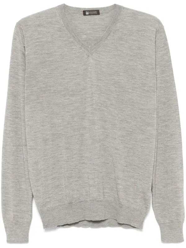 Colombo V-neck Pullover - Grey