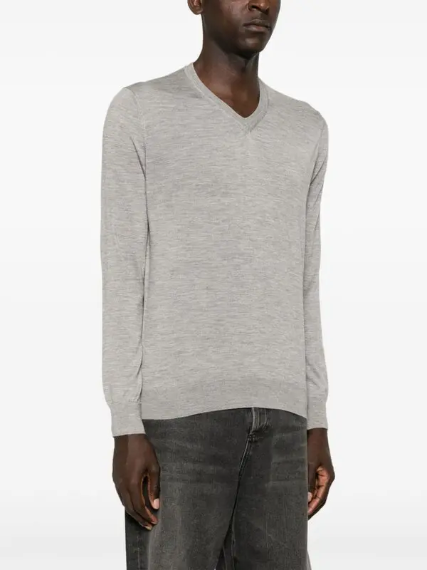 Colombo V-neck Pullover - Grey