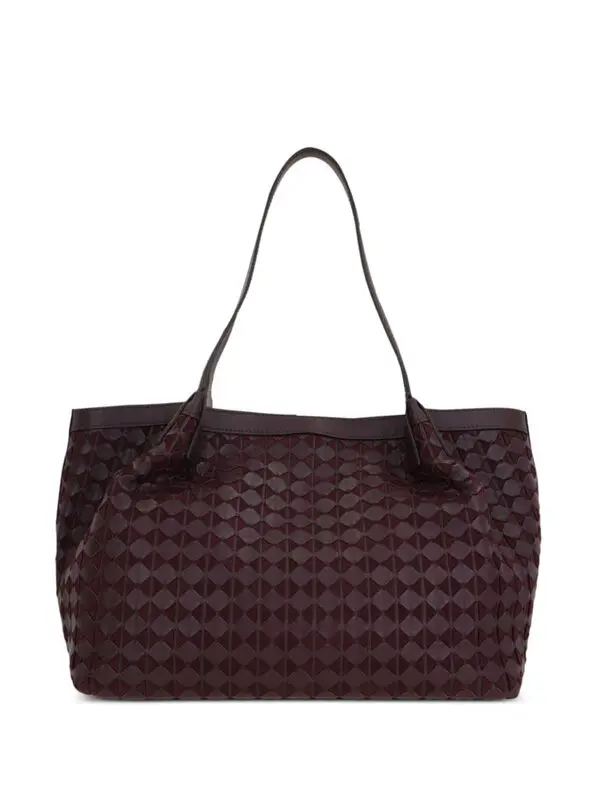 SERAPIAN Woven Lambskin Tote Bag