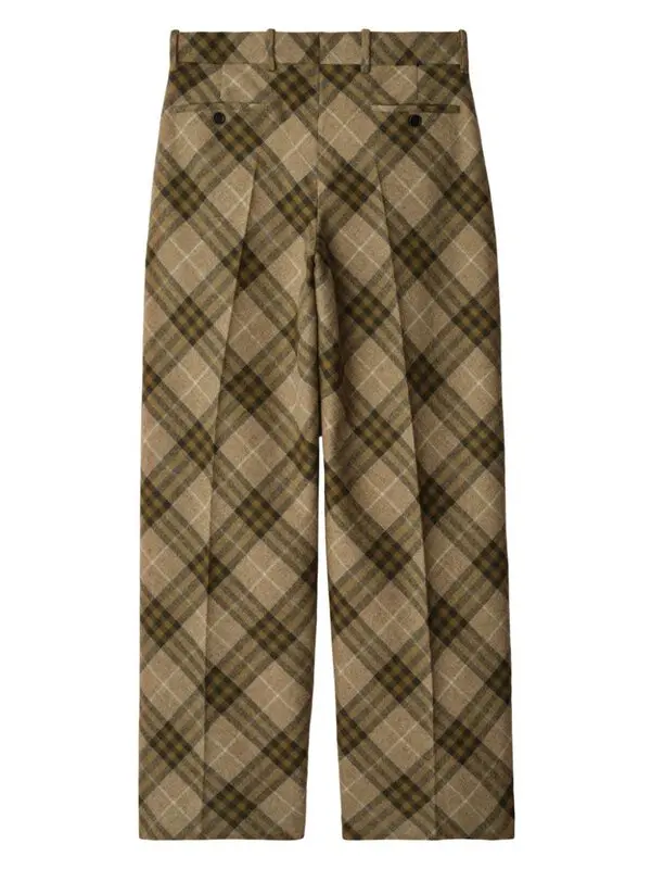 Burberry Pleated Checkered Trousers