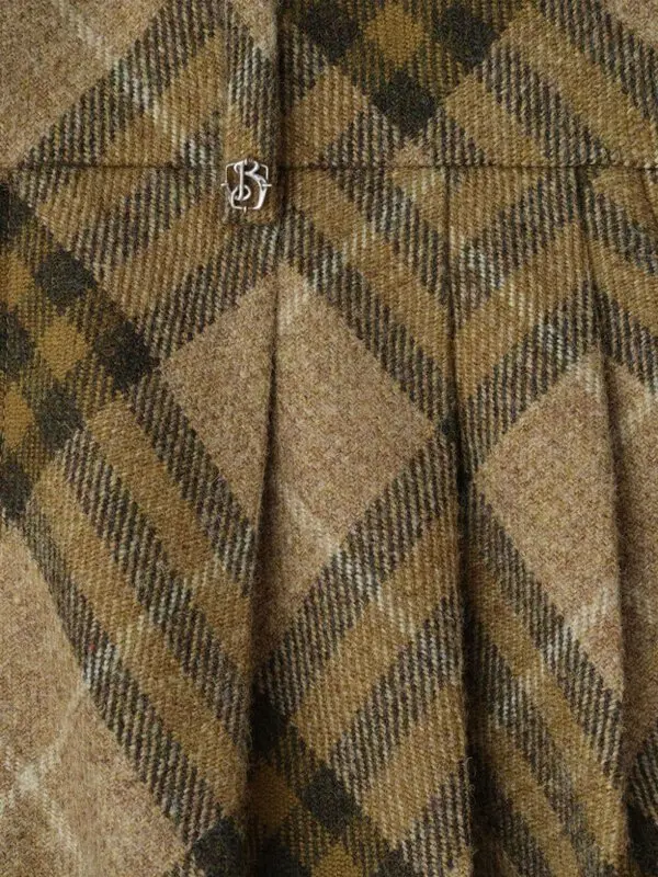 Burberry Pleated Checkered Trousers