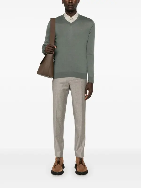 Colombo V-neck Sweater - Green