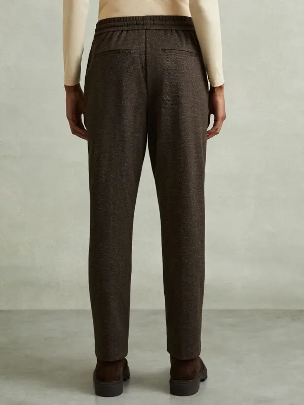 REISS Lois Marled Tapered Trousers