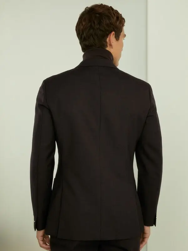 REISS Shadow Double-breasted Tuxedo Jacket In Wool
