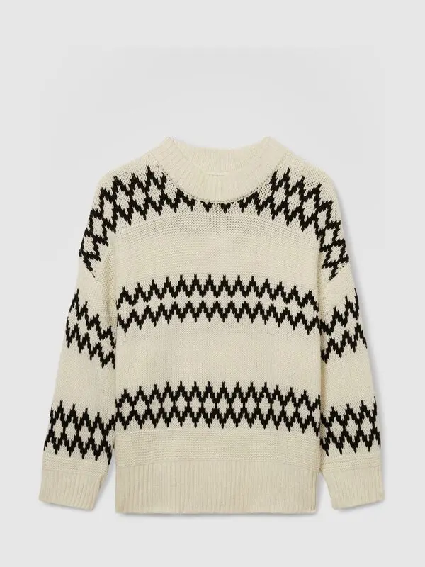REISS Ivy Wool-blend Fair Isle Jumper
