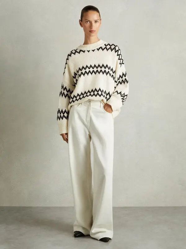 REISS Ivy Wool-blend Fair Isle Jumper