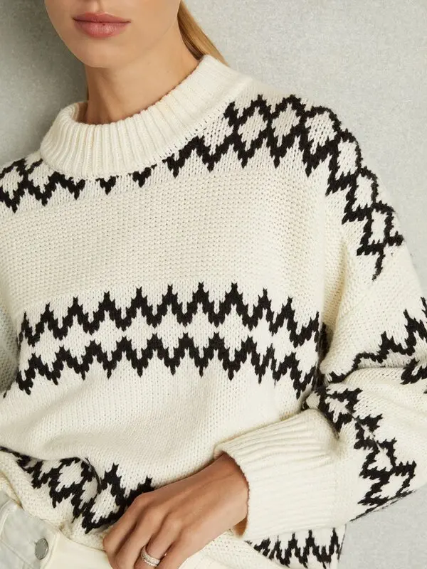 REISS Ivy Wool-blend Fair Isle Jumper