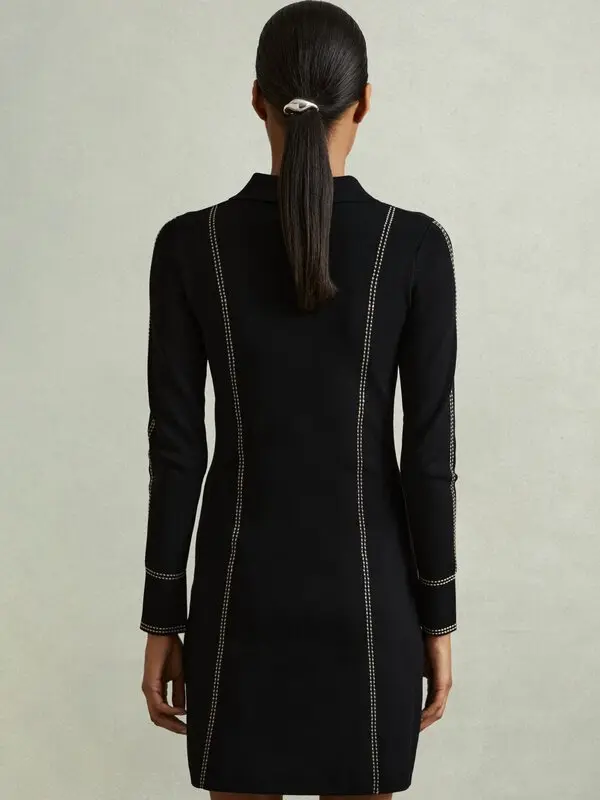 REISS Edena Knitted Mini Dress