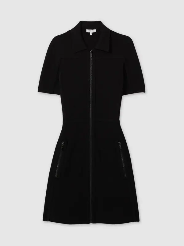 REISS Nala Knitted Mini Dress