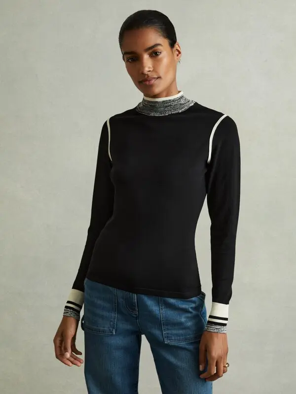 REISS Rosa Knitted High Neck Jumper