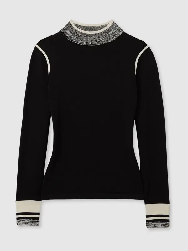REISS Rosa Knitted High Neck Jumper