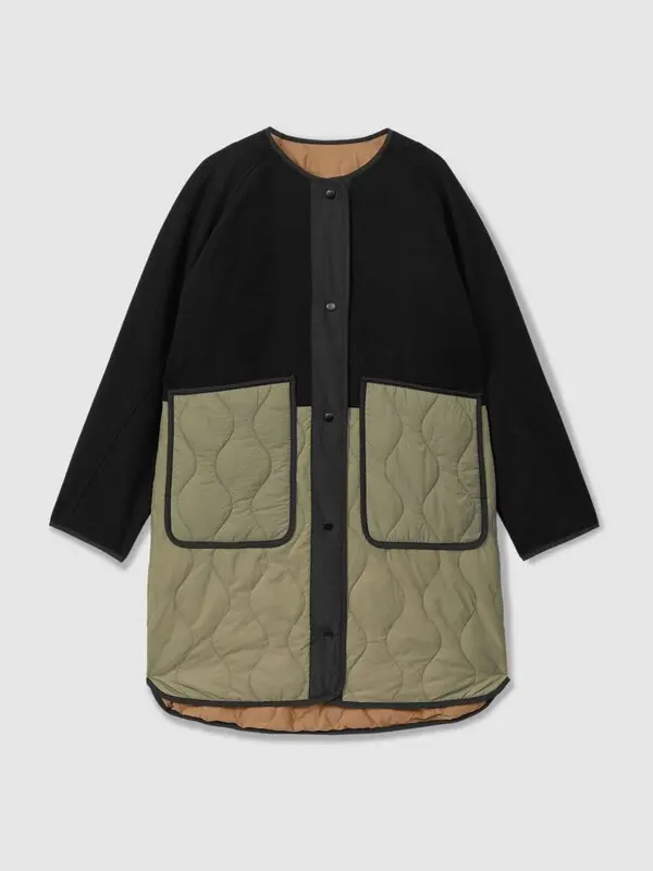 REISS Ollie Reversible Quilt Coat