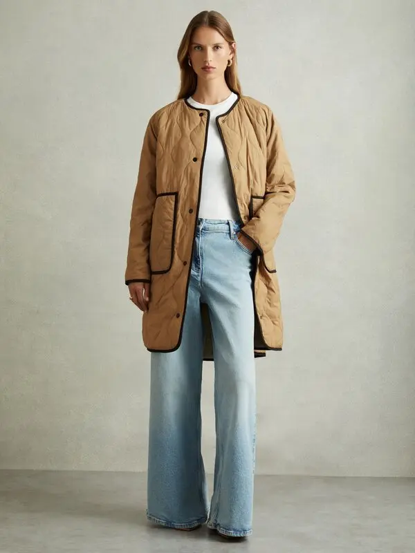 REISS Ollie Reversible Quilt Coat