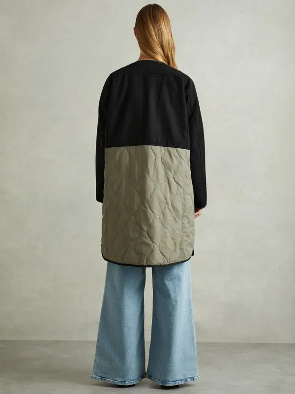 REISS Ollie Reversible Quilt Coat