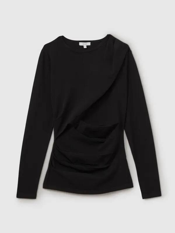 REISS Rue Draped Front Top