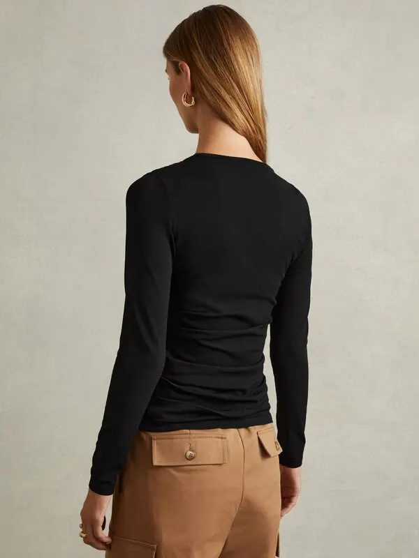 REISS Rue Draped Front Top