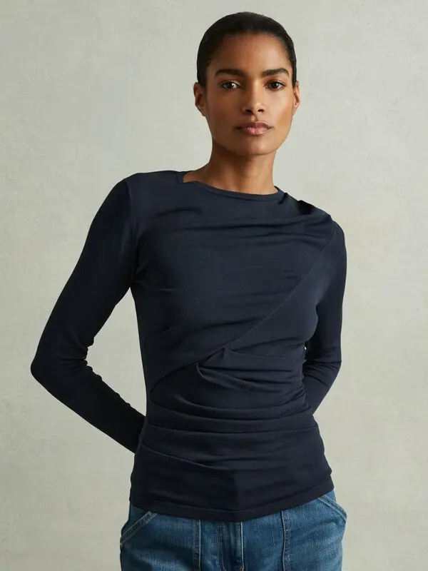 REISS Rue Draped Top