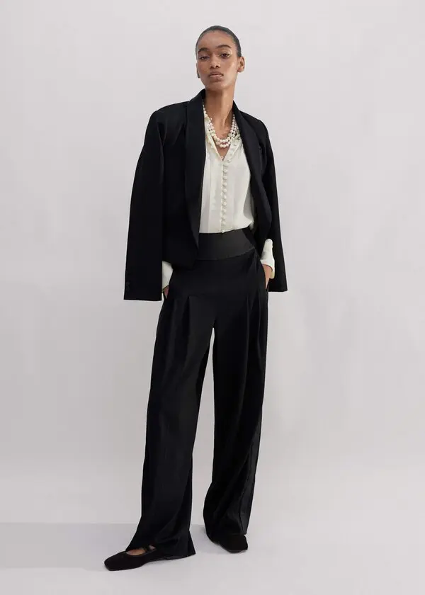 ME+EM Tapered Fluid-leg Tux Trousers