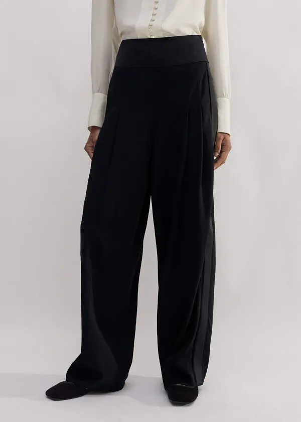 ME+EM Tapered Fluid-leg Tux Trousers