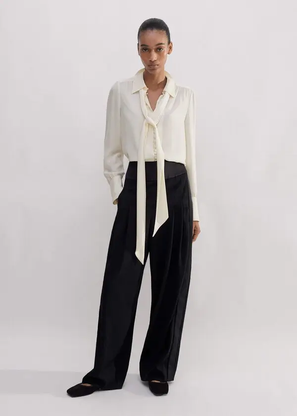 ME+EM Tapered Fluid-leg Tux Trousers
