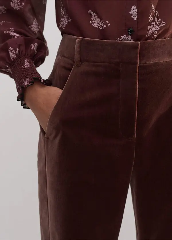 ME+EM Velvet Kick Flare Trousers