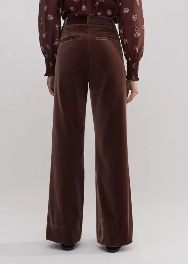 ME+EM Velvet Kick Flare Trousers