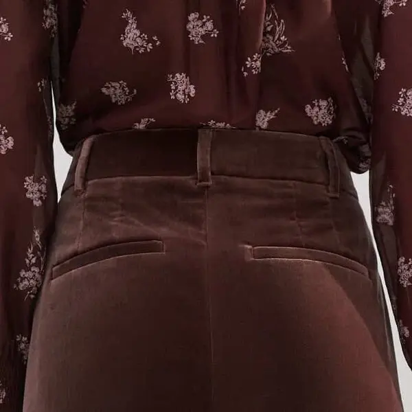 ME+EM Velvet Kick Flare Trousers