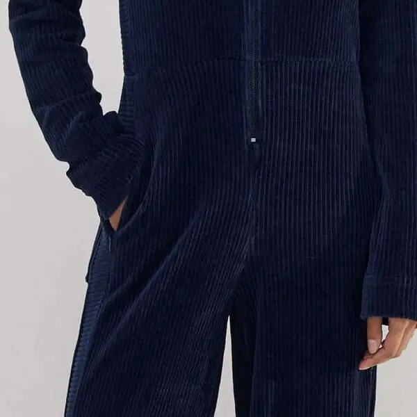 ME+EM Fluid Cord Velour Jumpsuit With Belt