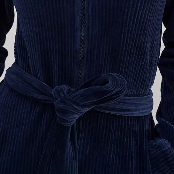ME+EM Fluid Cord Velour Jumpsuit With Belt
