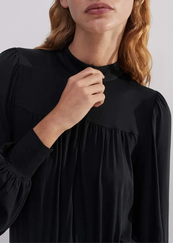 ME+EM Gather Detail Midi Dress