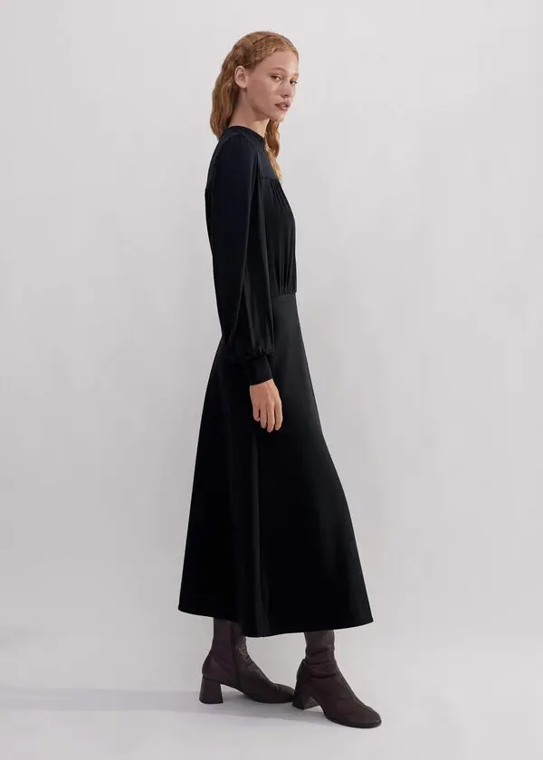 ME+EM Gather Detail Midi Dress