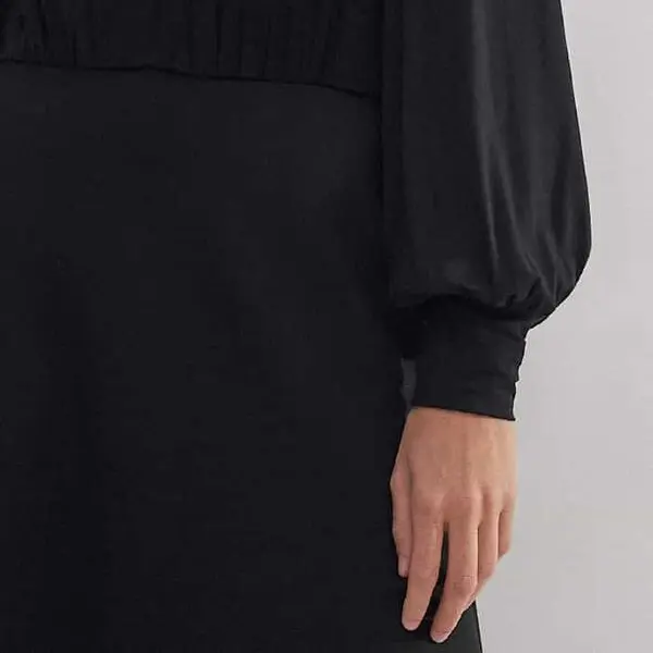 ME+EM Gather Detail Midi Dress