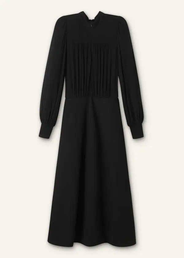 ME+EM Gather Detail Midi Dress