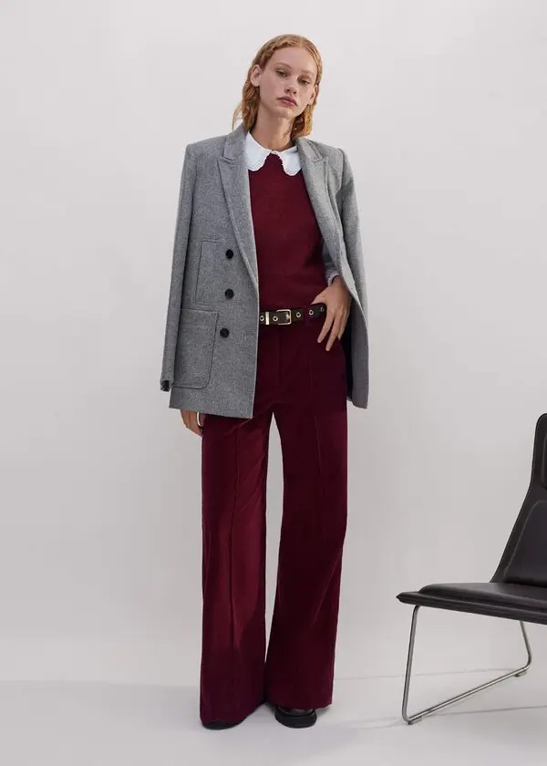 ME+EM Wool-blend Herringbone Relaxed Jacket