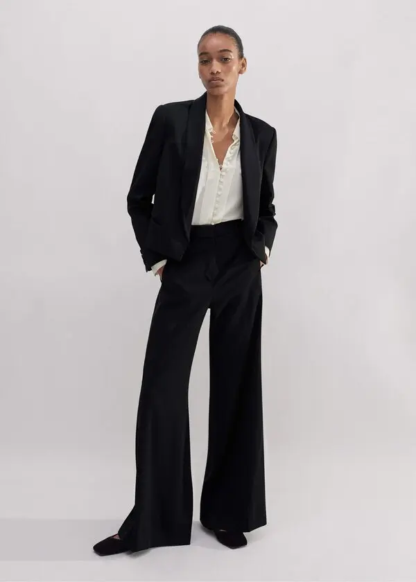 ME+EM Forever Shawl Collar Crop Tux Jacket
