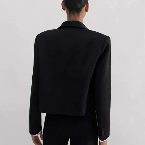 ME+EM Forever Shawl Collar Crop Tux Jacket
