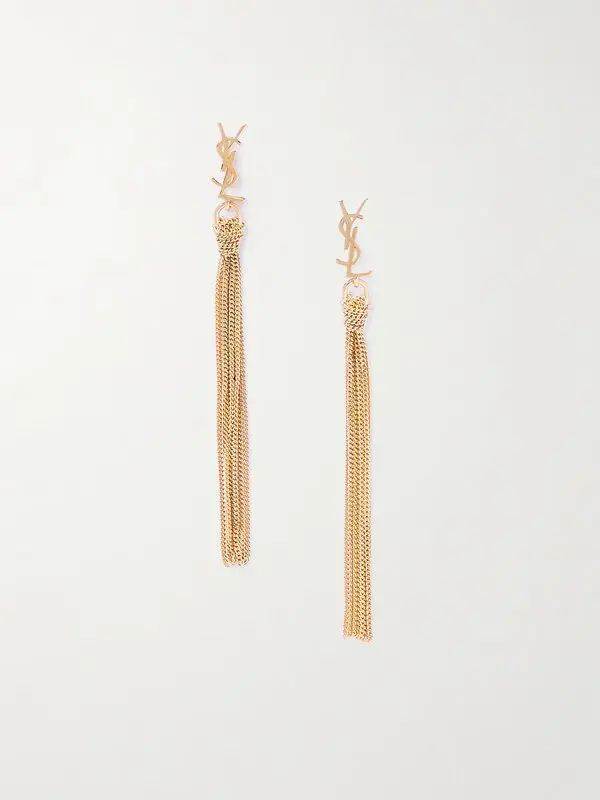 Saint Laurent Tassel -tone Earrings - Gold