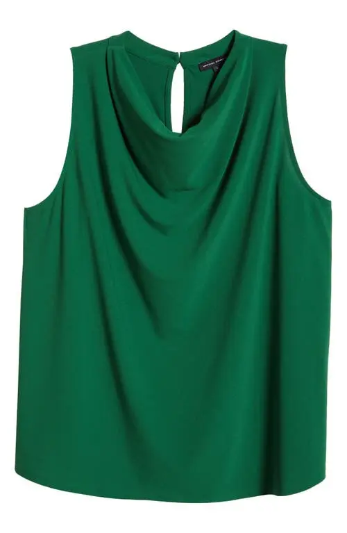 Universal Standard Cowl Neck Crepe Tank - Jardin