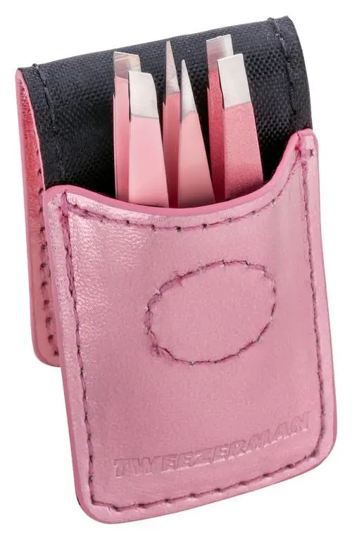 TWEEZERMAN Micro Mini Tweezer Set - Pink