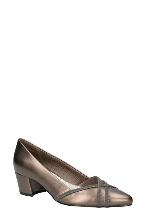 EASY WORKS BY EASY STREET Lotus Pointed Toe Pump - Pewter