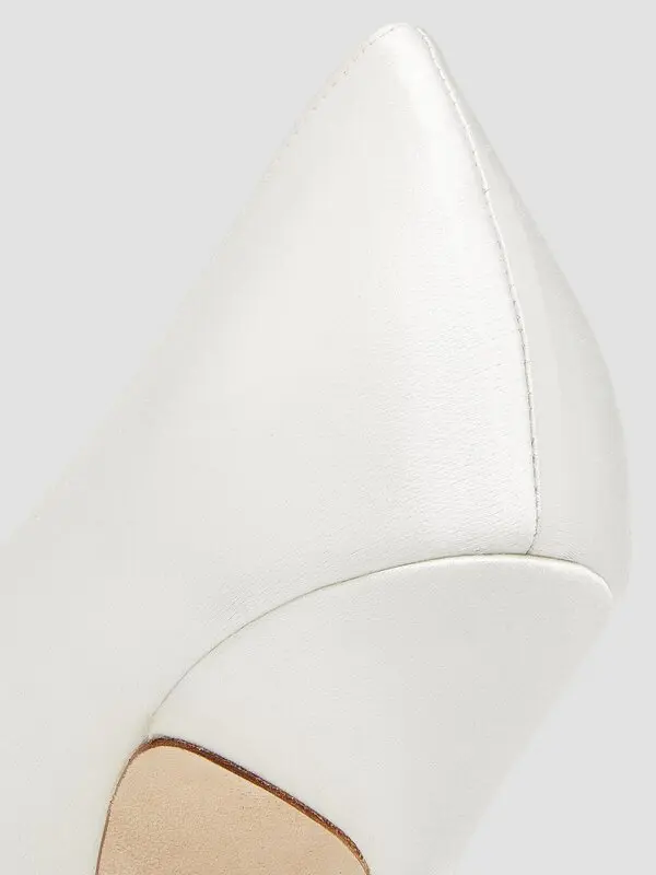 Manolo Blahnik Bb 90mm Satin Pumps - Cream
