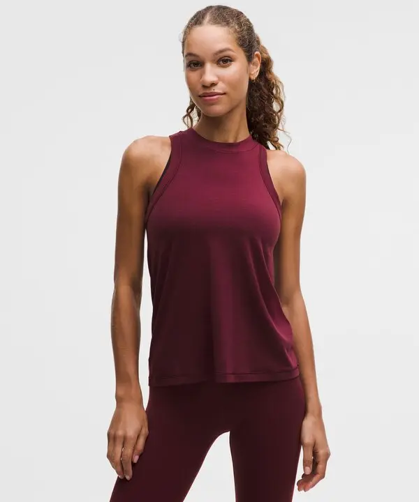 Lululemon Jersey Training Tank Top - Burgundy Bay