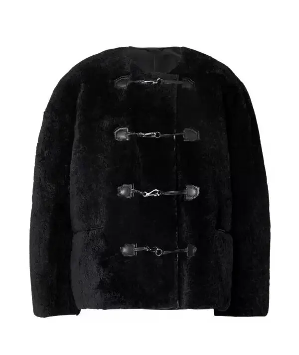 TOTÊME - Leather-Trimmed Shearling Jacket