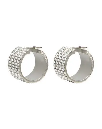 Amina Muaddi Crystal Embellished Earrings - Silver