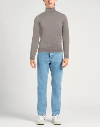Alpha Studio Merino Wool Turtleneck - Khaki