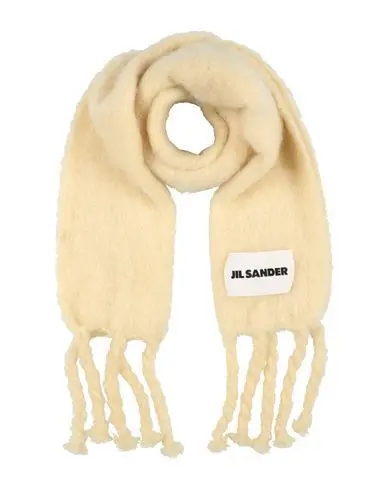 JIL SANDER Scarf Turquoise Mohair Wool, Wool, Polyamide - Beige