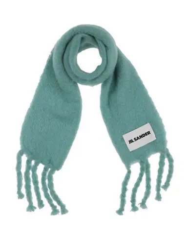 JIL SANDER Scarf Turquoise Mohair Wool, Wool, Polyamide - Blue