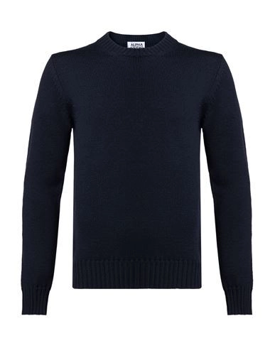 Alpha Studio Merino Wool Crewneck Sweater - Blue