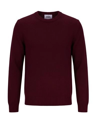 Alpha Studio Merino Wool Crewneck Sweater - Red